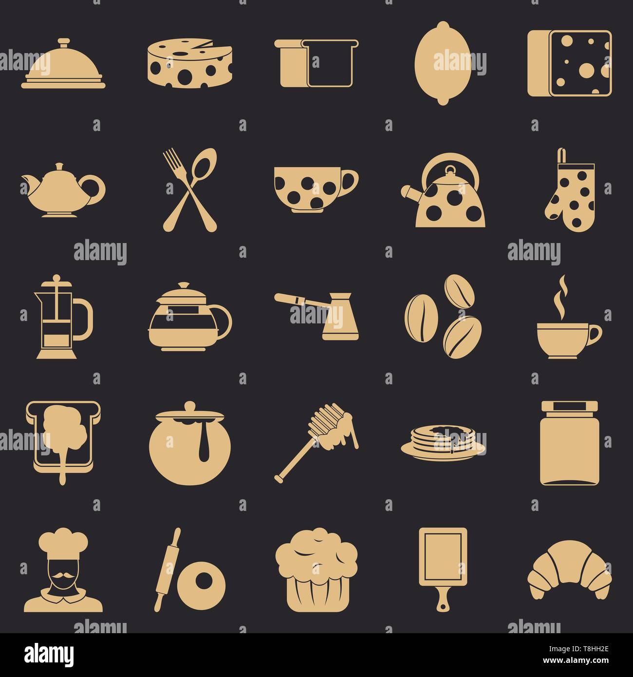 Make tea icons set, simple style Stock Vector Image & Art - Alamy