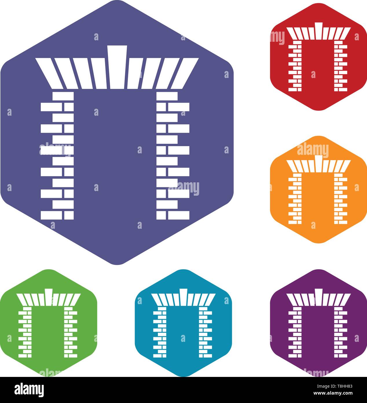 Block gate icons vector hexahedron Stock Vector Image & Art - Alamy