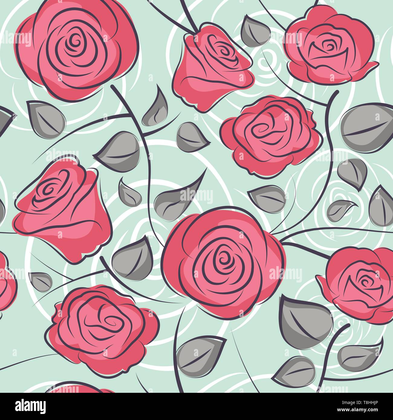 Roses pattern hi-res stock photography and images - Alamy