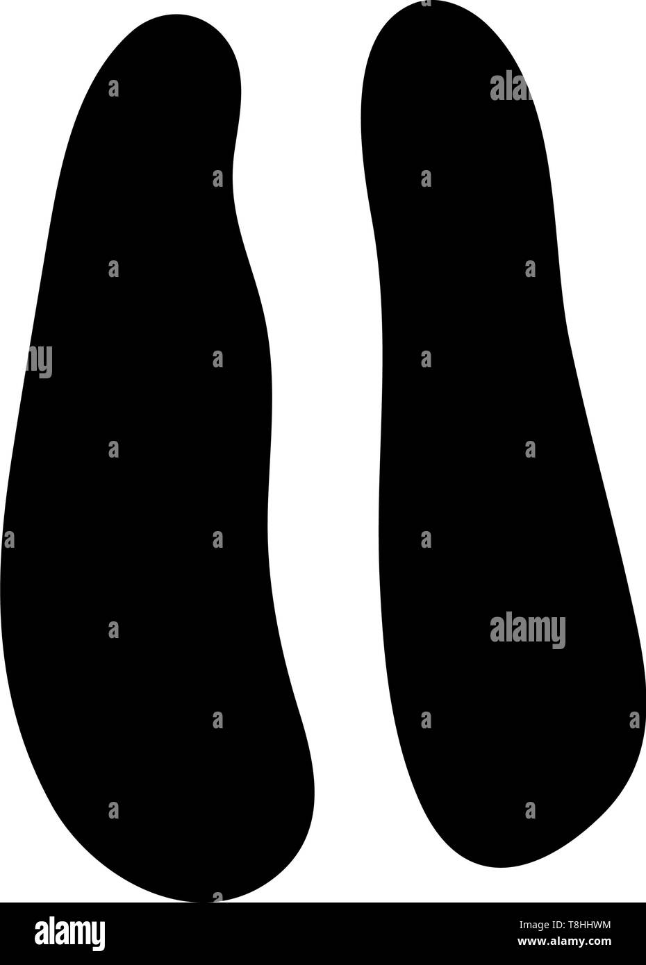 Sheep Footprint. Black Silhouette Design. Vector Illustration Stock ...