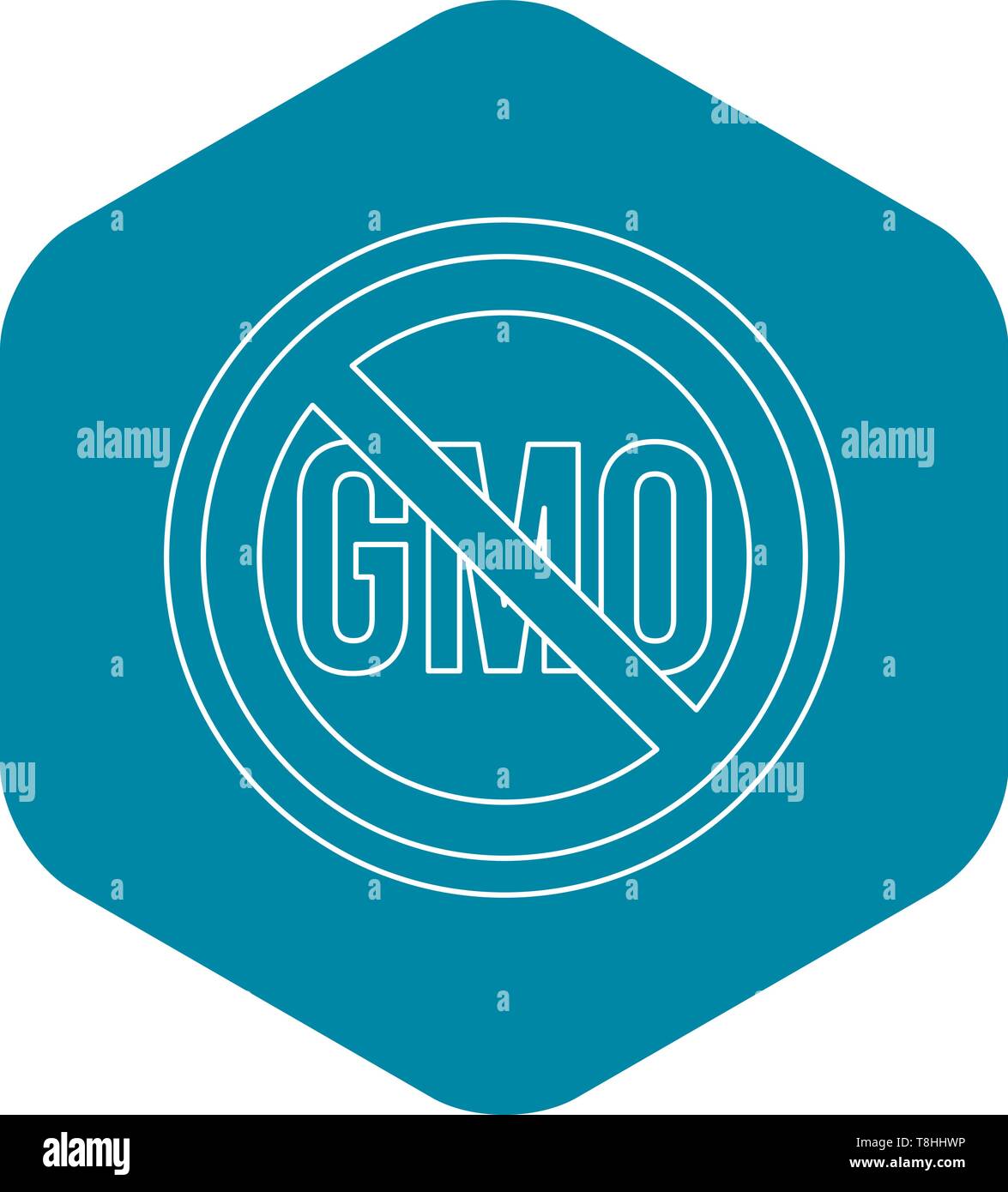 No GMO sign icon, outline style Stock Vector Image & Art - Alamy