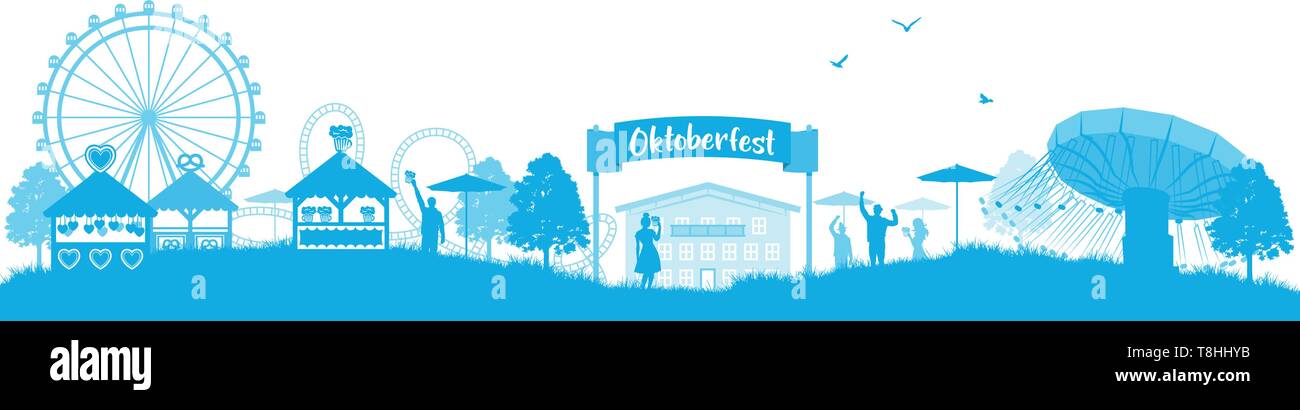 oktoberfest skyline silhouette Stock Vector Image & Art - Alamy