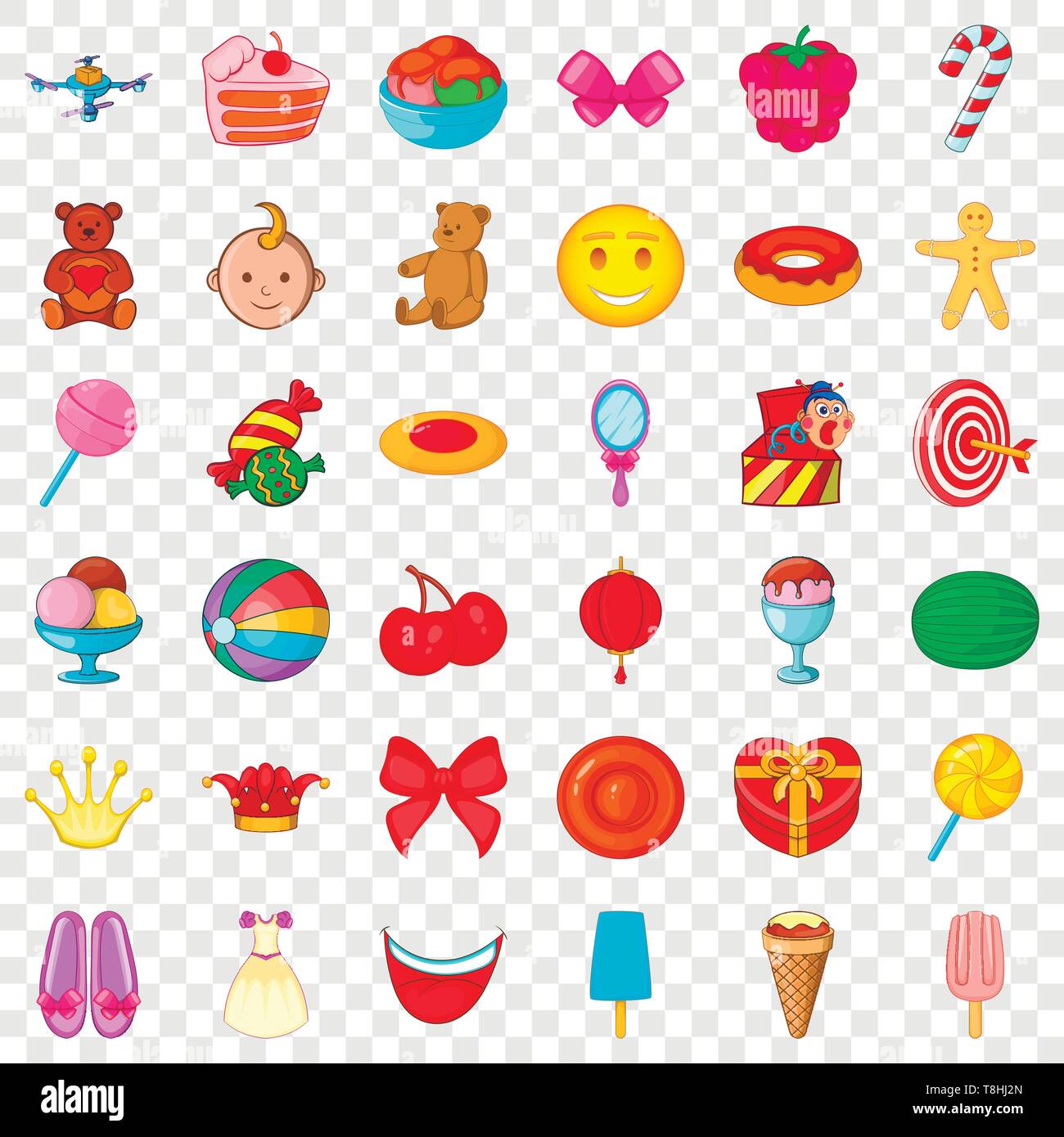 Candy icons set, cartoon style Stock Vector Image & Art - Alamy