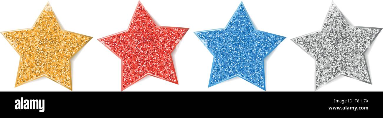 Glitter star set isolated vector design Stock Vector Image & Art - Alamy