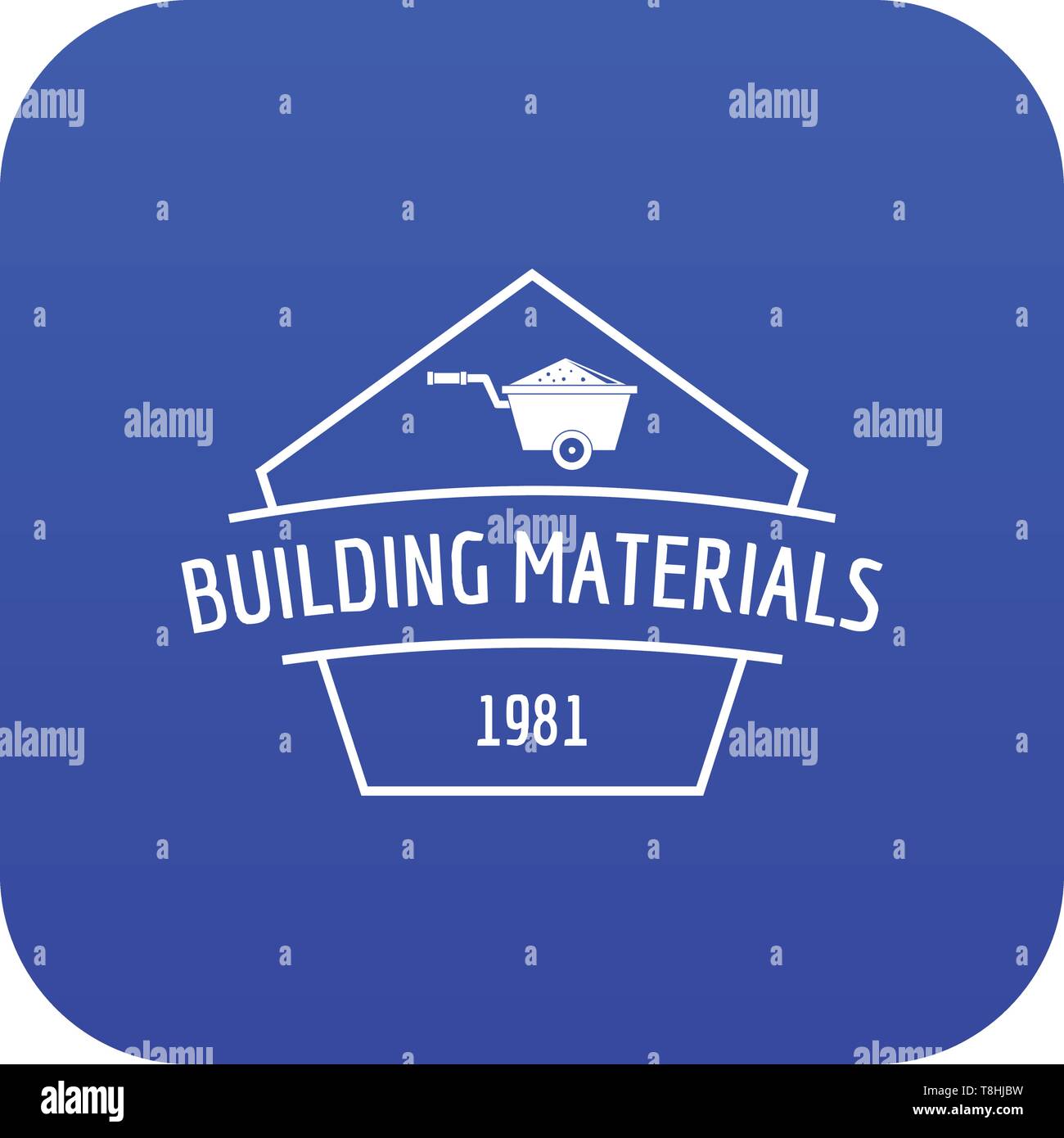 Building materials icon blue vector Stock Vector Image & Art - Alamy