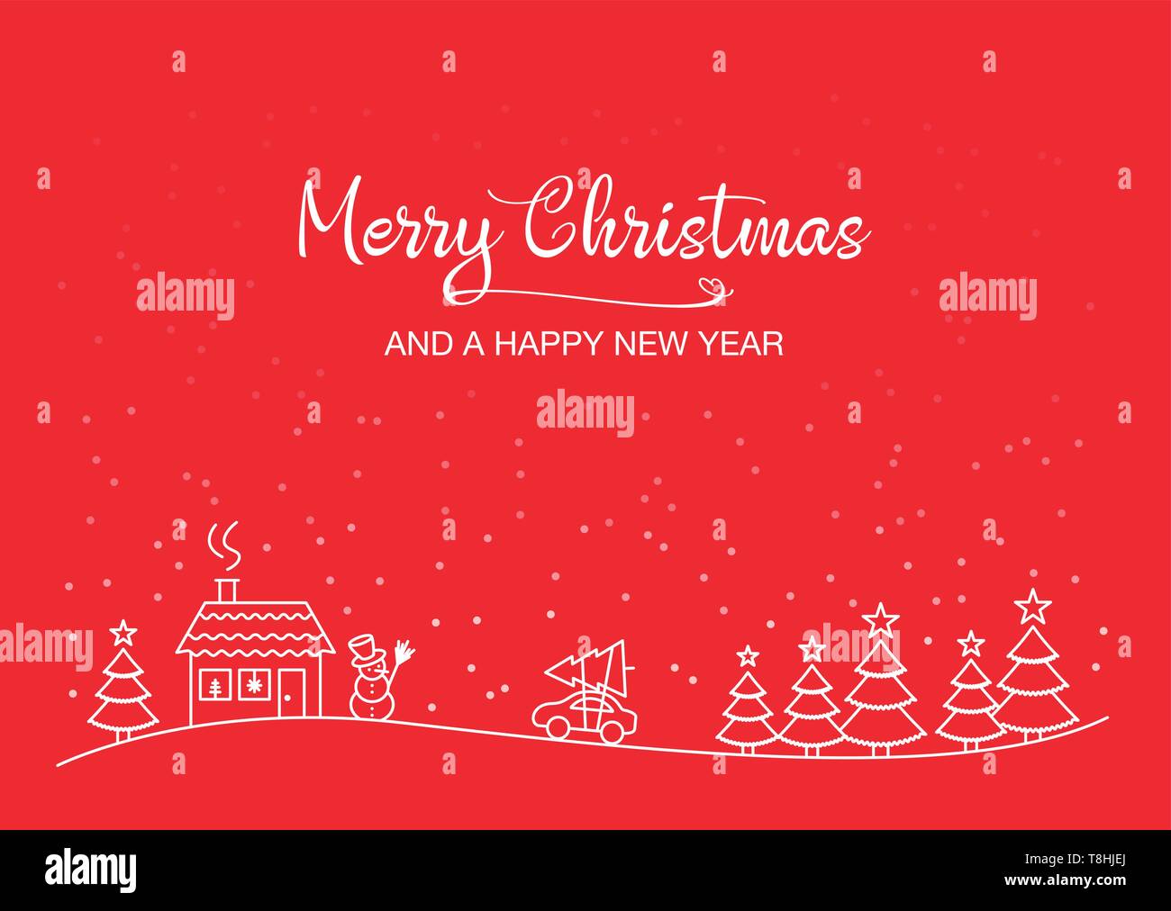 red christmas card template Stock Vector Image & Art - Alamy