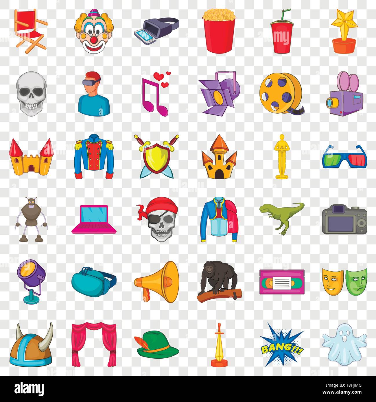 Media icons set, cartoon style Stock Vector Image & Art - Alamy