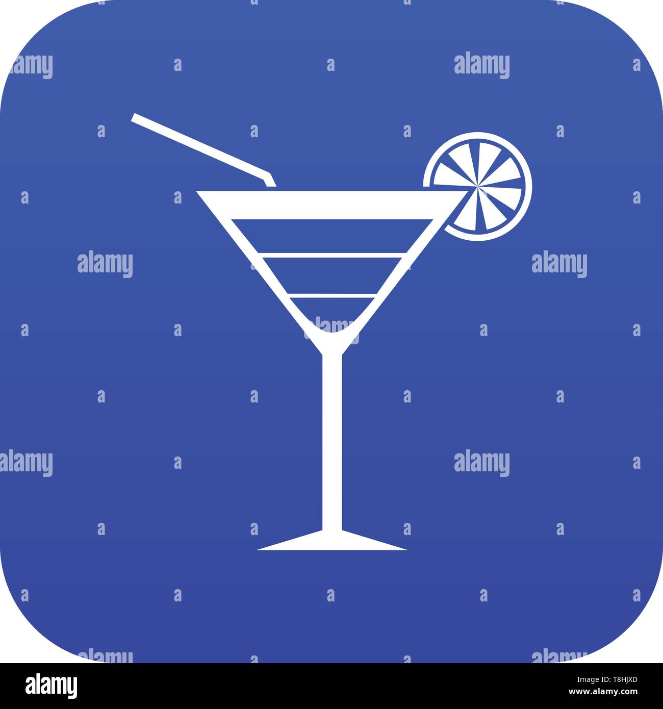 Beach cocktail icon digital blue Stock Vector Image & Art - Alamy