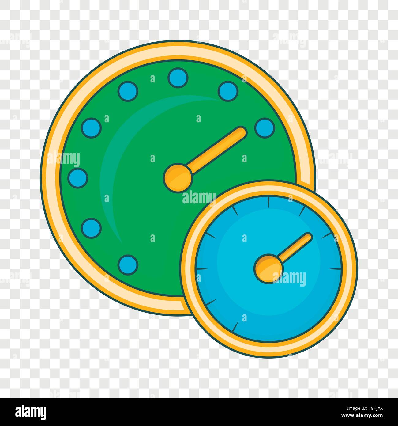 Large double speedometer icon, cartoon style Stock Vector Image & Art ...