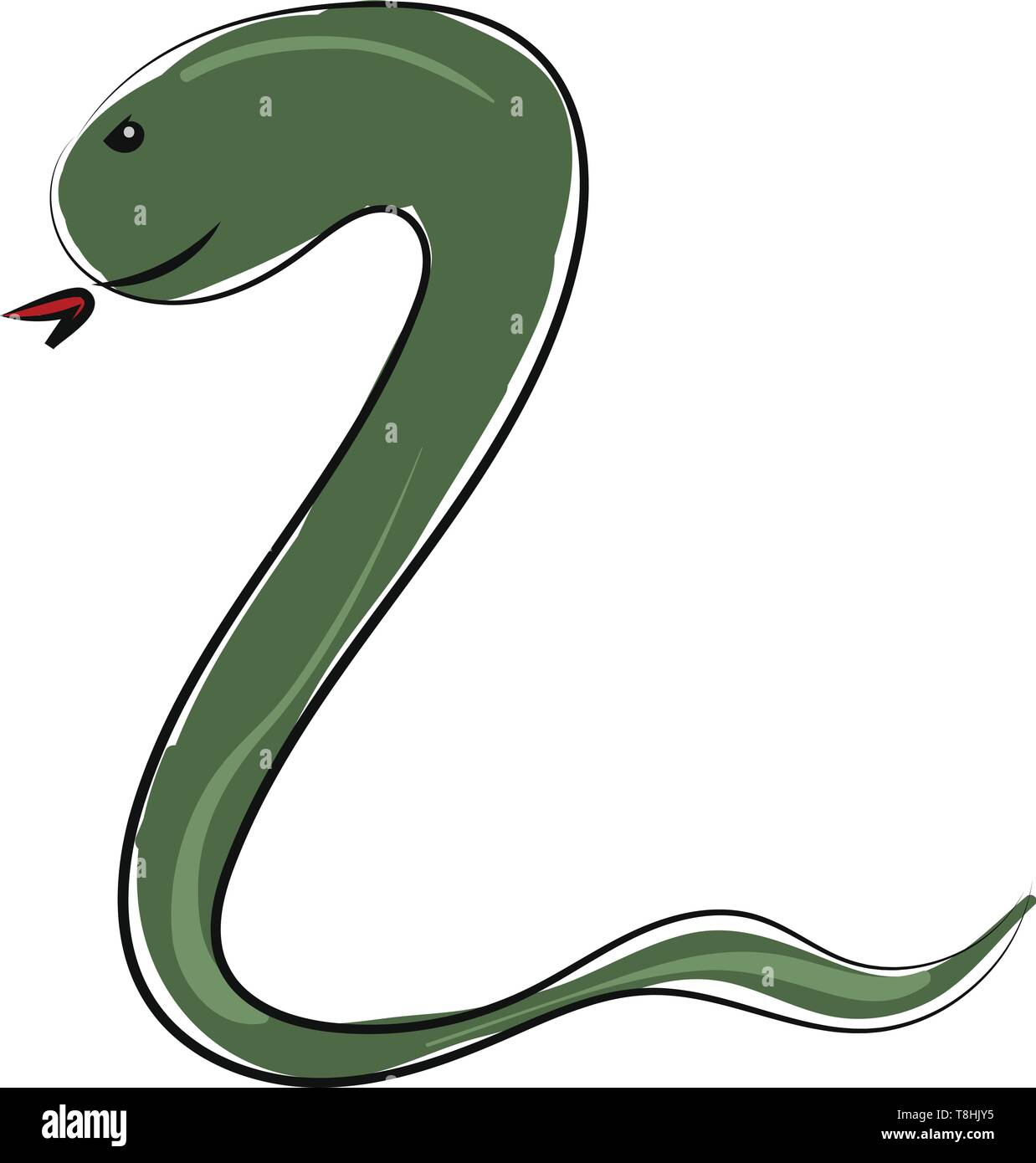 Snake Coiled Up Drawing