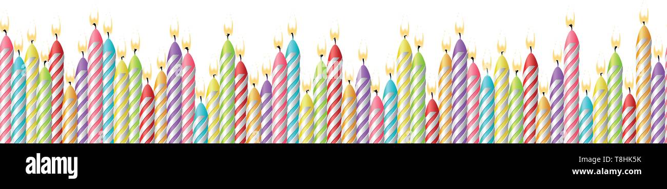 Birthday candles seamless pattern vector isolated Stock Vector Image ...