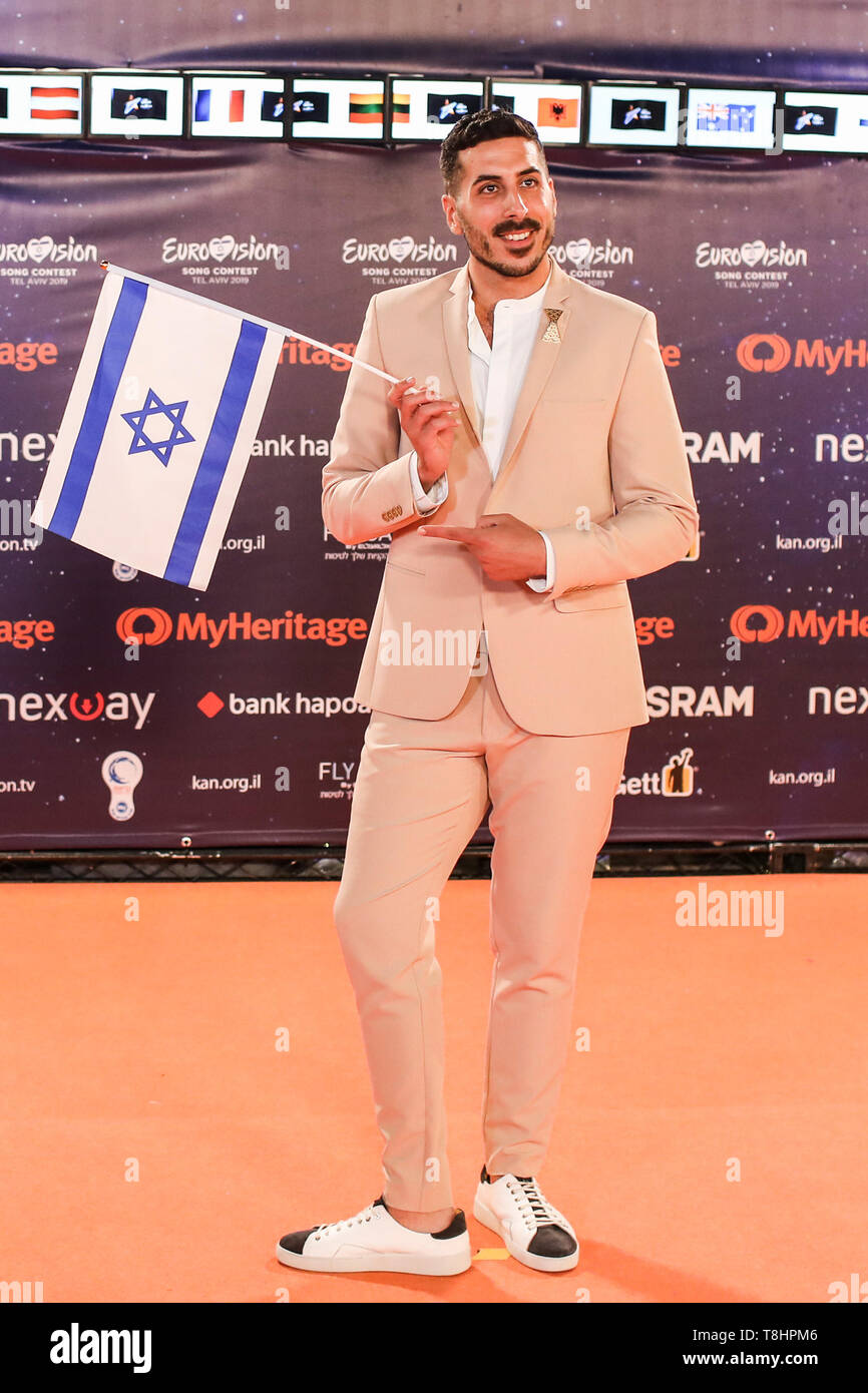 Tel Aviv, Israel. 12th May, 2019. Israeli singer Kobi Marimi poses for ...