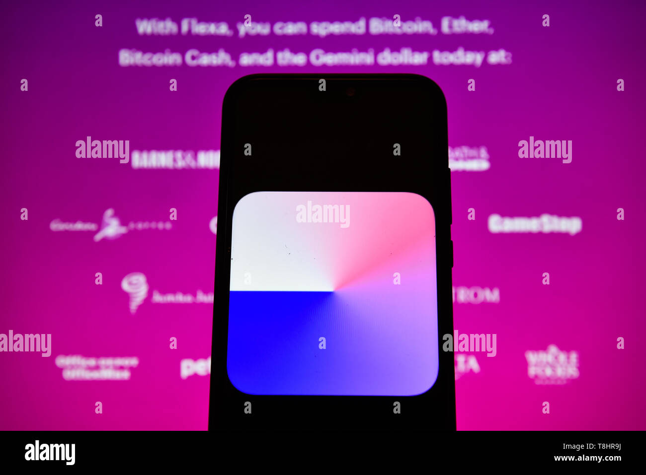 May 13, 2019 - Poland - In this photo illustration a Flexa logo seen ...