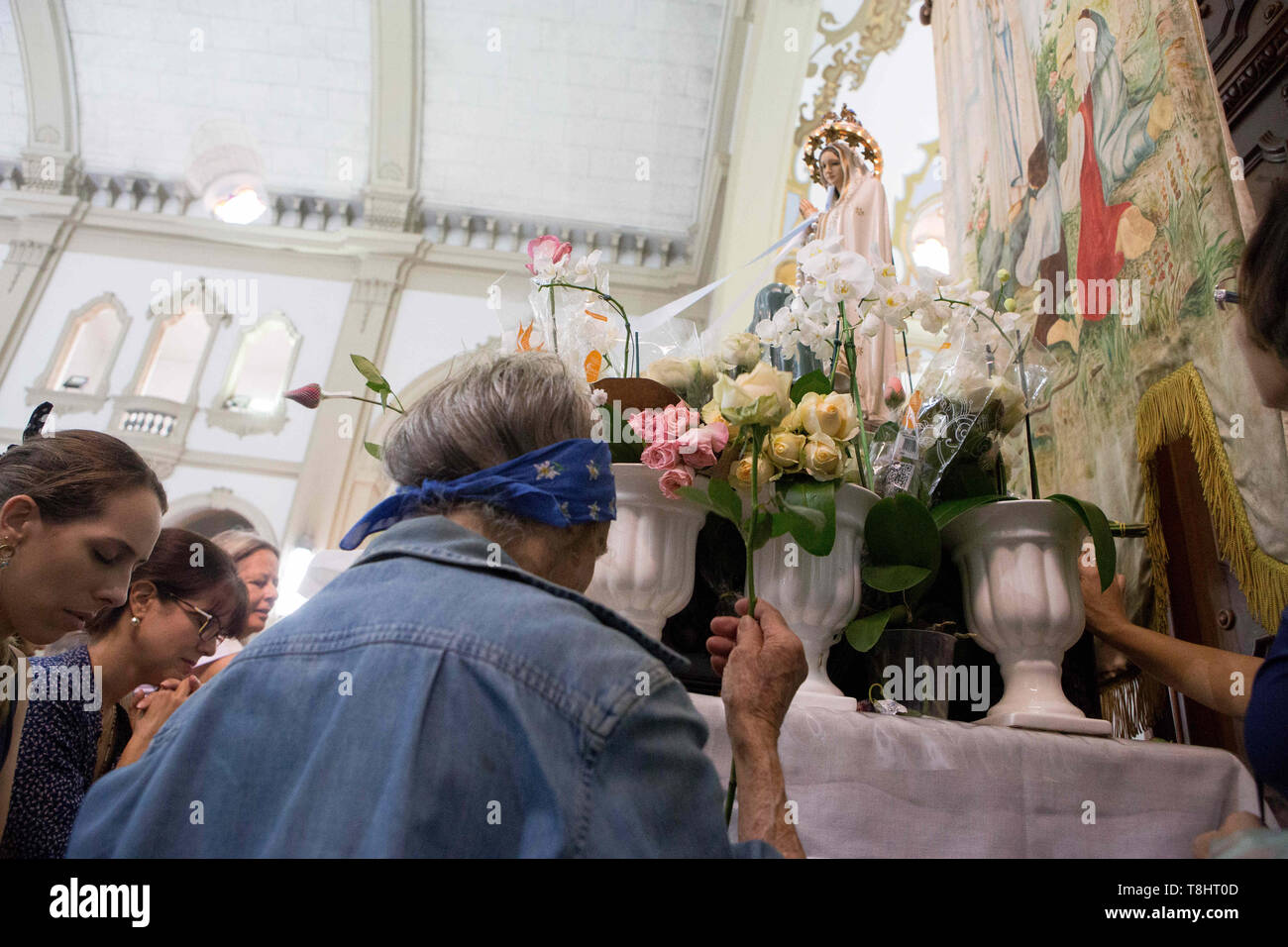 Sao Paulo, Brazil. 13th May, 2019. Faithful celebrate the day of Our ...