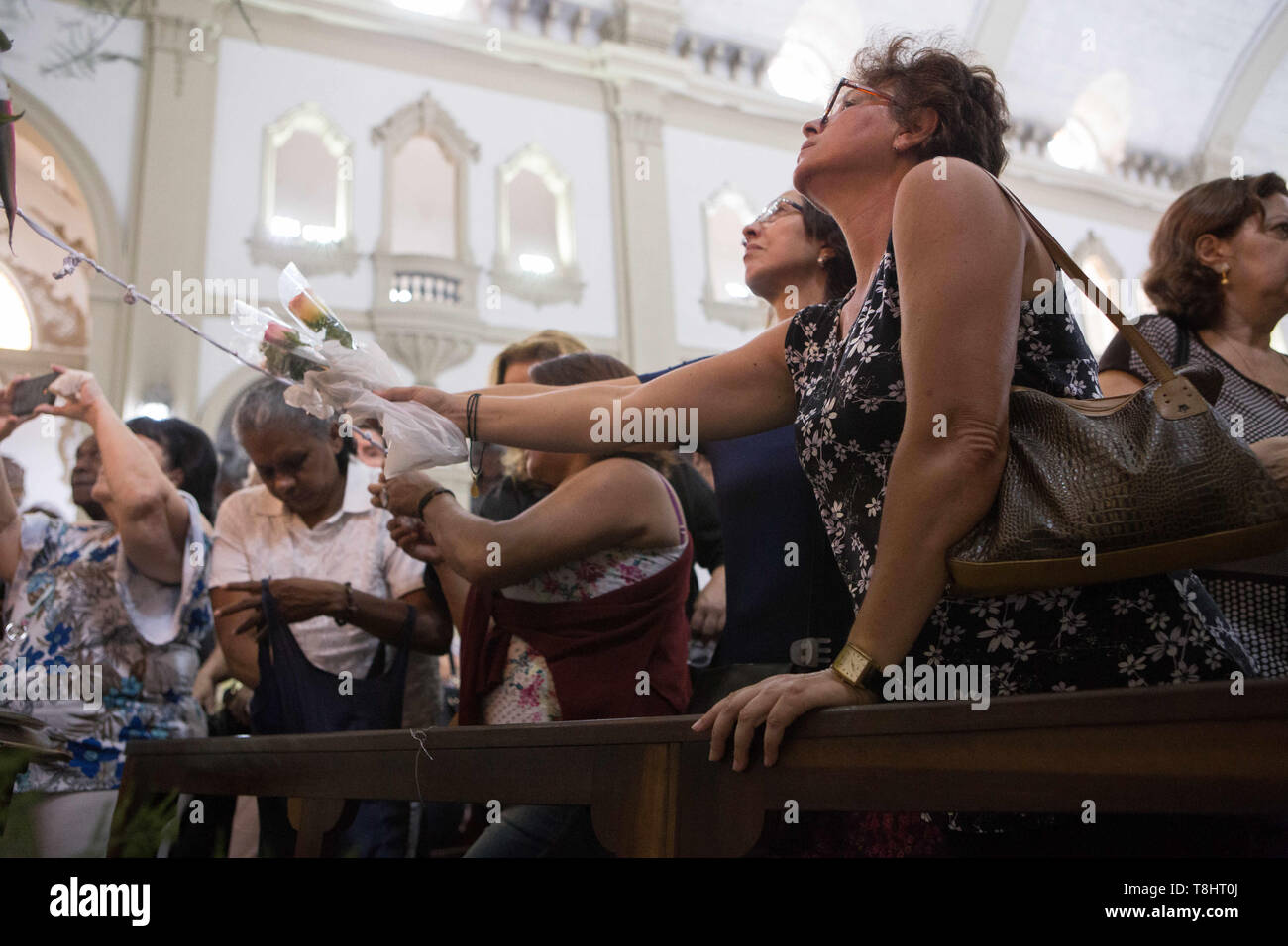 Sao Paulo, Brazil. 13th May, 2019. Faithful celebrate the day of Our ...
