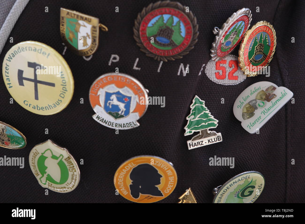 Badges on backpack hi-res stock photography and images - Alamy