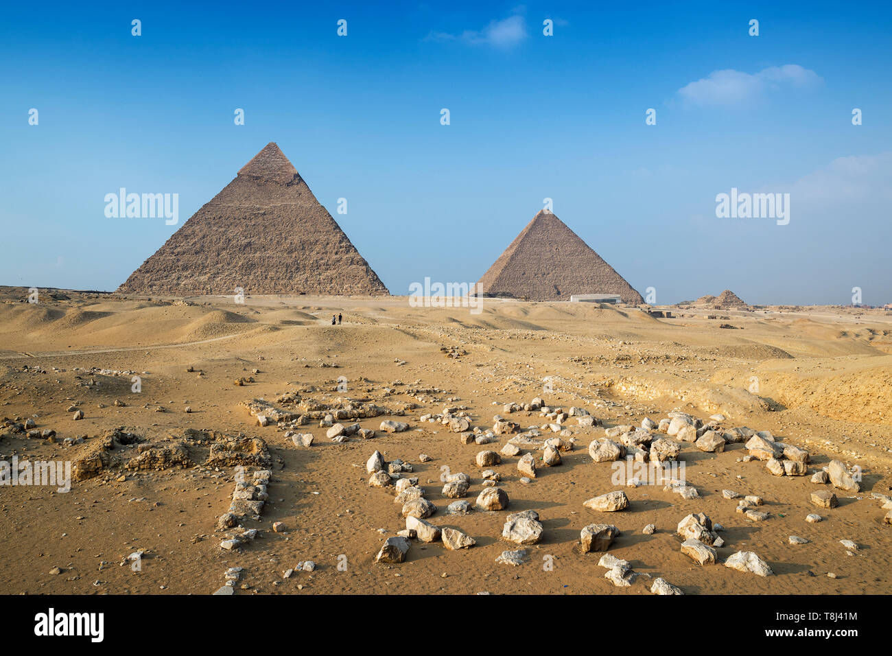Giza pyramid complex near Cairo, Egypt Stock Photo - Alamy