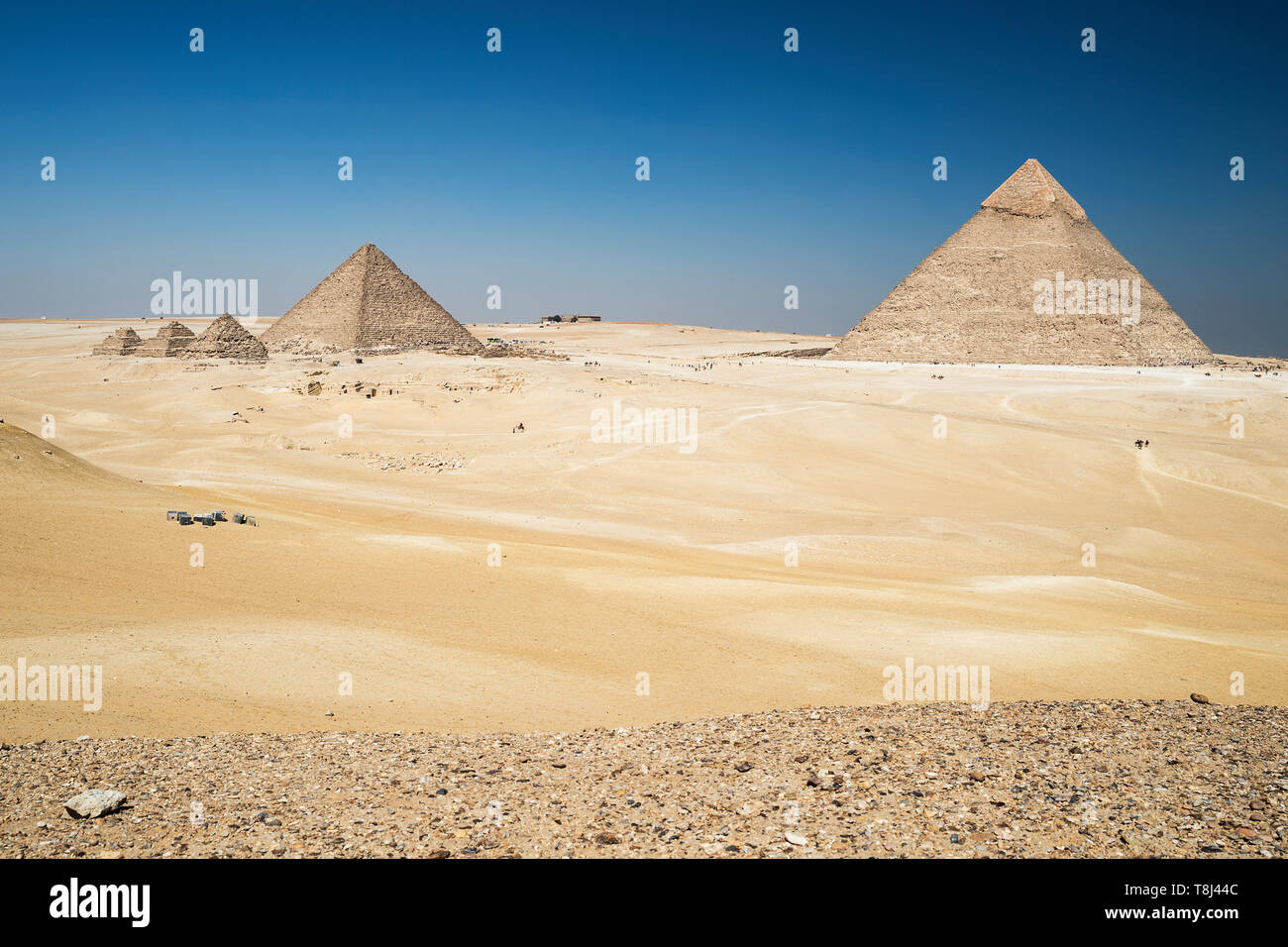 Giza pyramid complex near Cairo, Egypt Stock Photo - Alamy