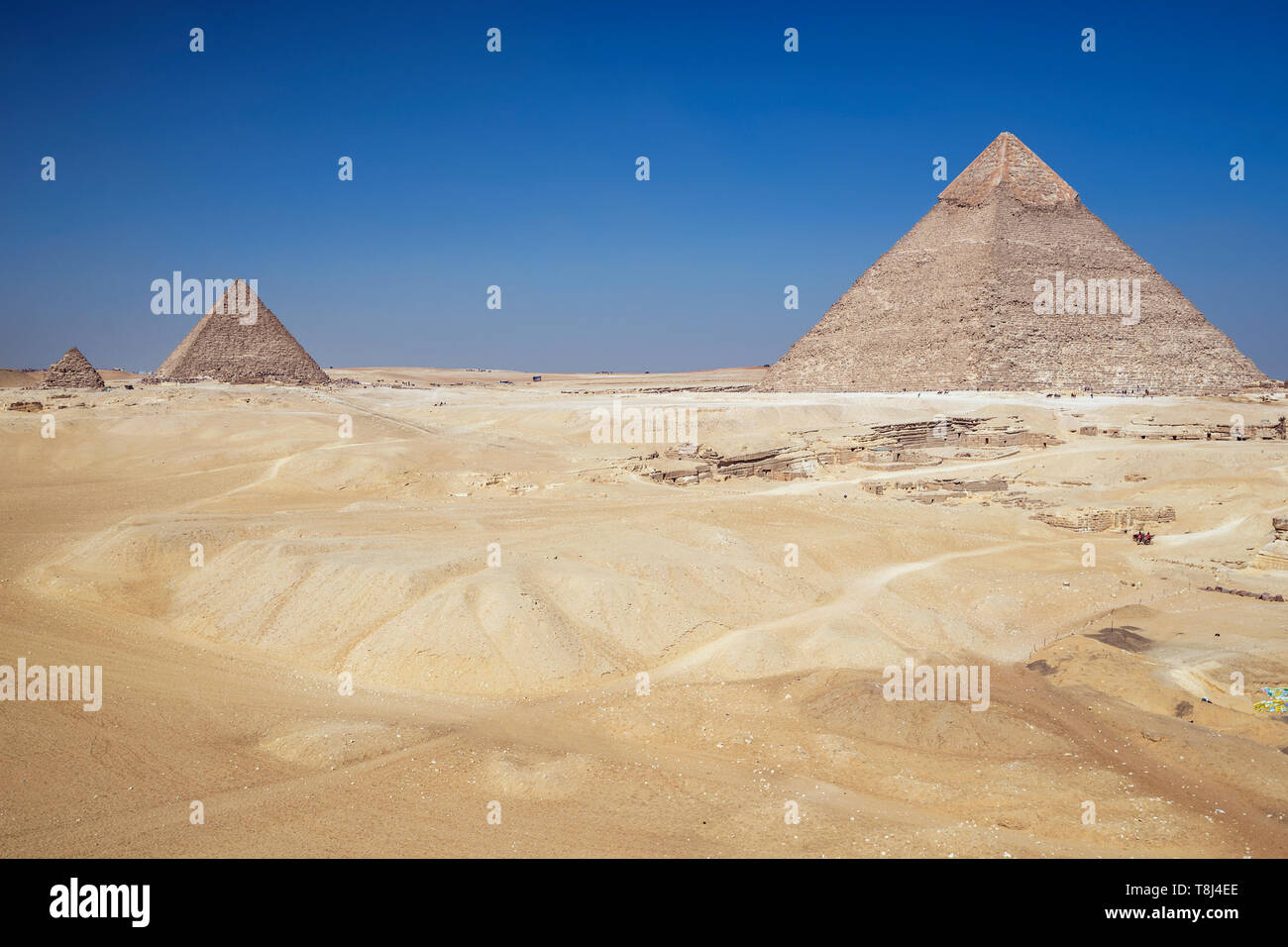 Giza pyramid complex near Cairo, Egypt Stock Photo - Alamy