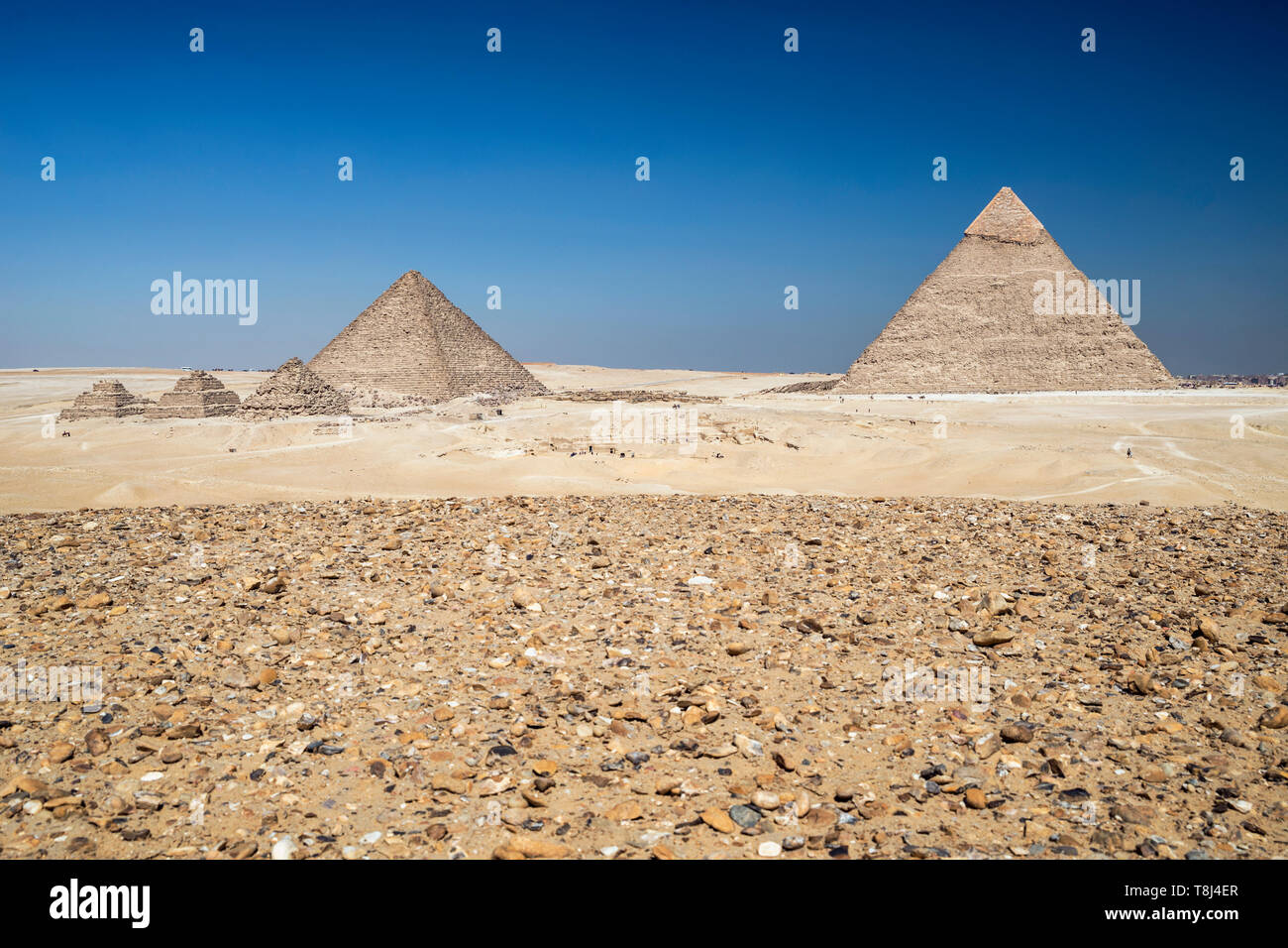 Giza pyramid complex near Cairo, Egypt Stock Photo - Alamy