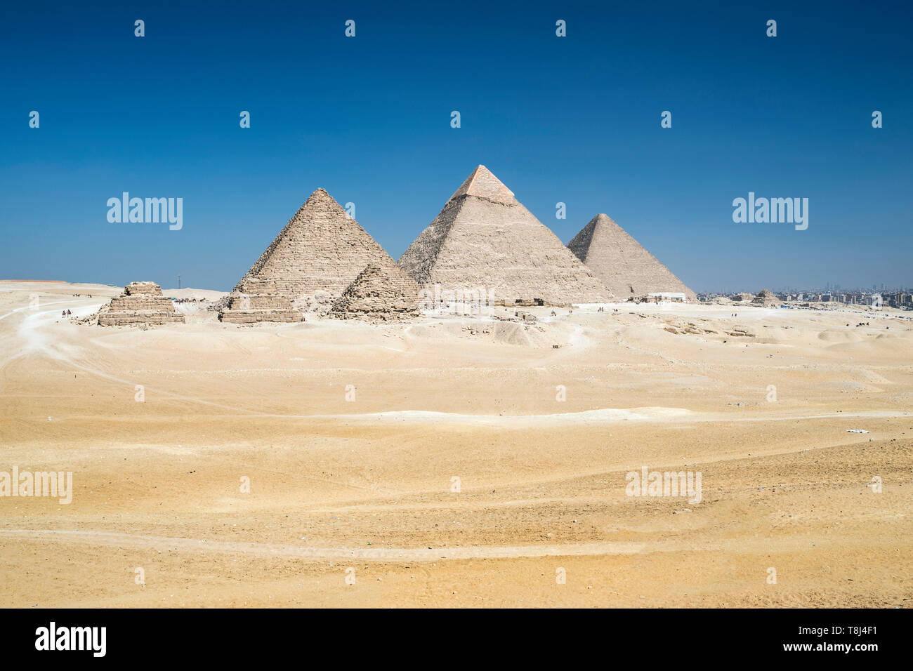 Giza pyramid complex near Cairo, Egypt Stock Photo - Alamy