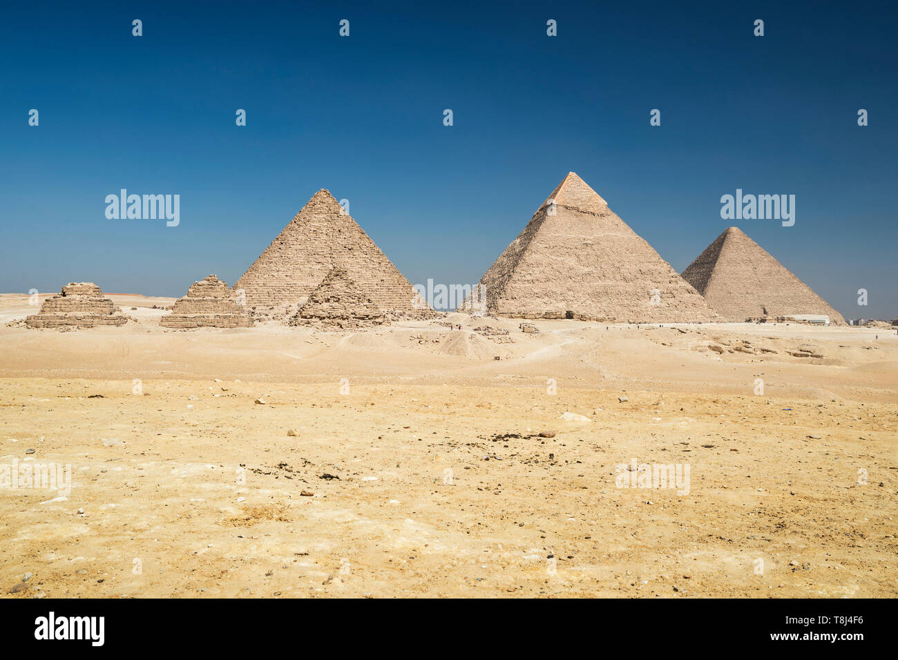 Giza pyramid complex near Cairo, Egypt Stock Photo - Alamy
