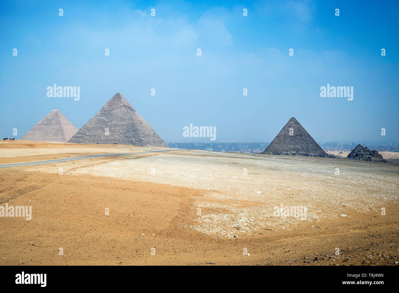 Giza pyramid complex near Cairo, Egypt Stock Photo - Alamy