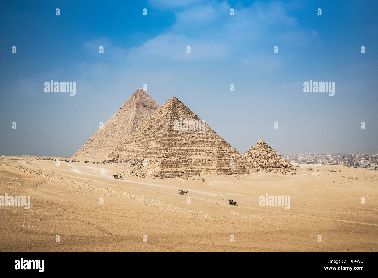 Giza pyramid complex near Cairo, Egypt Stock Photo - Alamy
