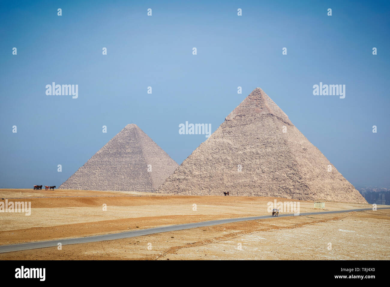 Giza pyramid complex near Cairo, Egypt Stock Photo - Alamy