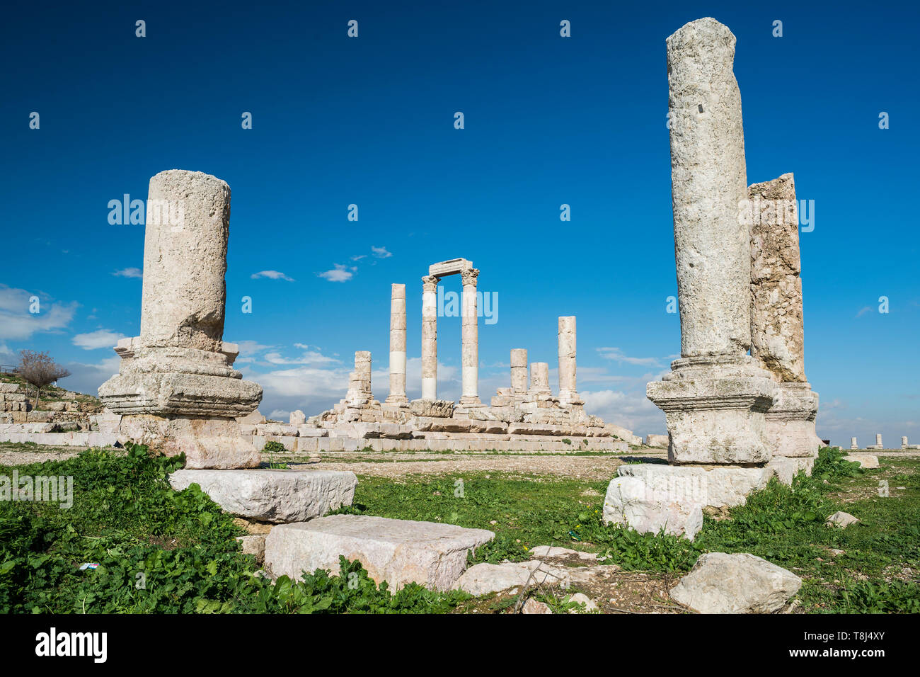 Temple ruins, Amman Citadel, Amman, Jordan Stock Photo - Alamy