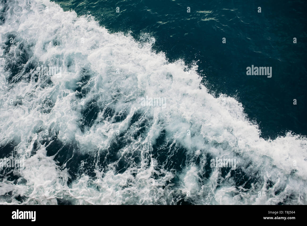 Overhead view of ocean waves, Nathon, Koh Samui, Thailand Stock Photo ...