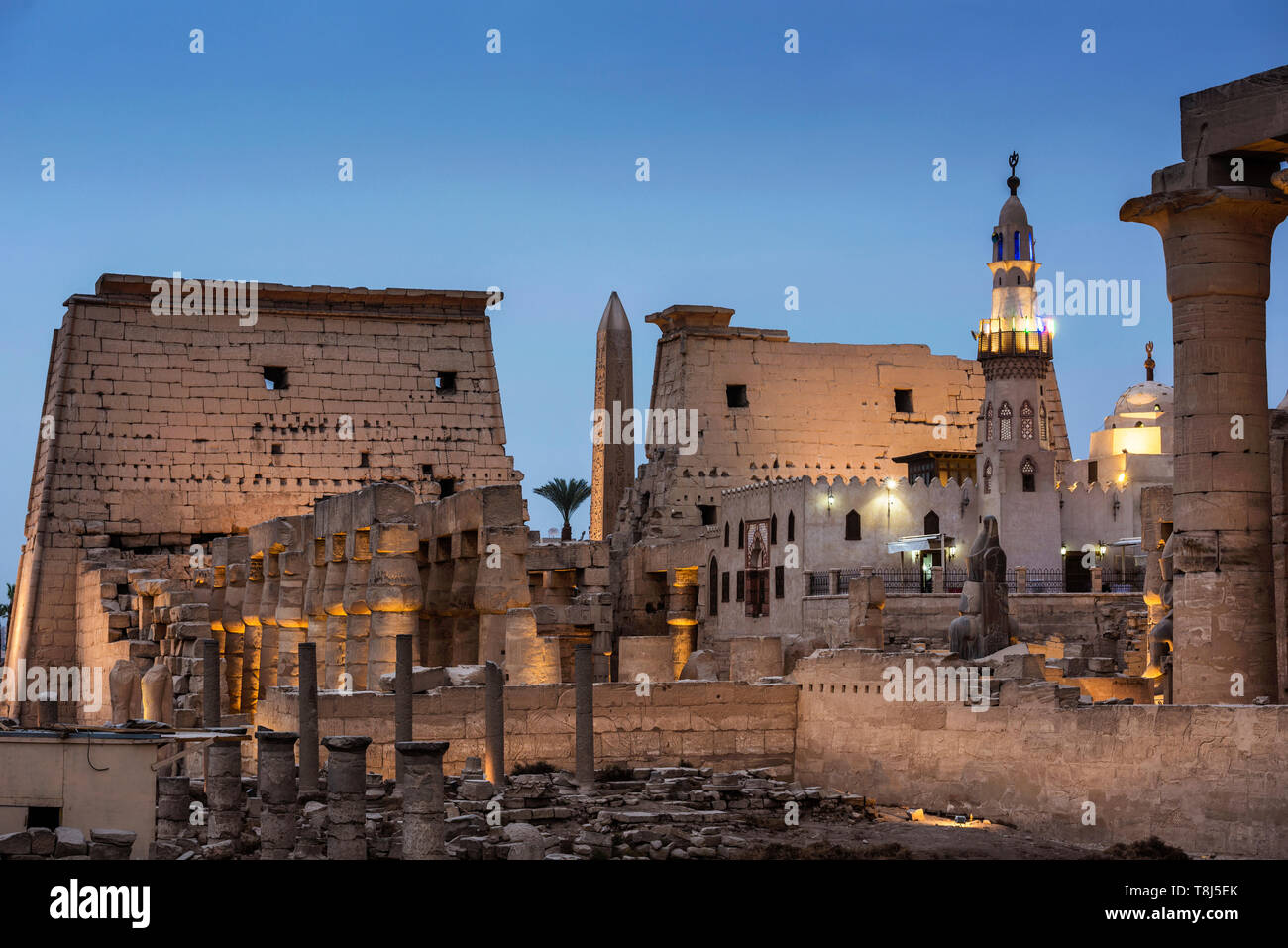 Ancient church in the Temple of Luxor, Luxor, Egypt Stock Photo - Alamy