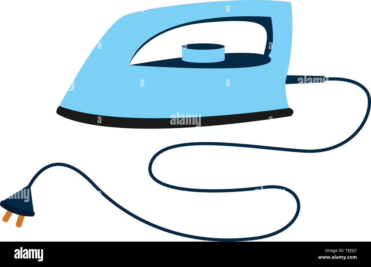 A blue iron box with its wire to plug on the socket for electric power ...