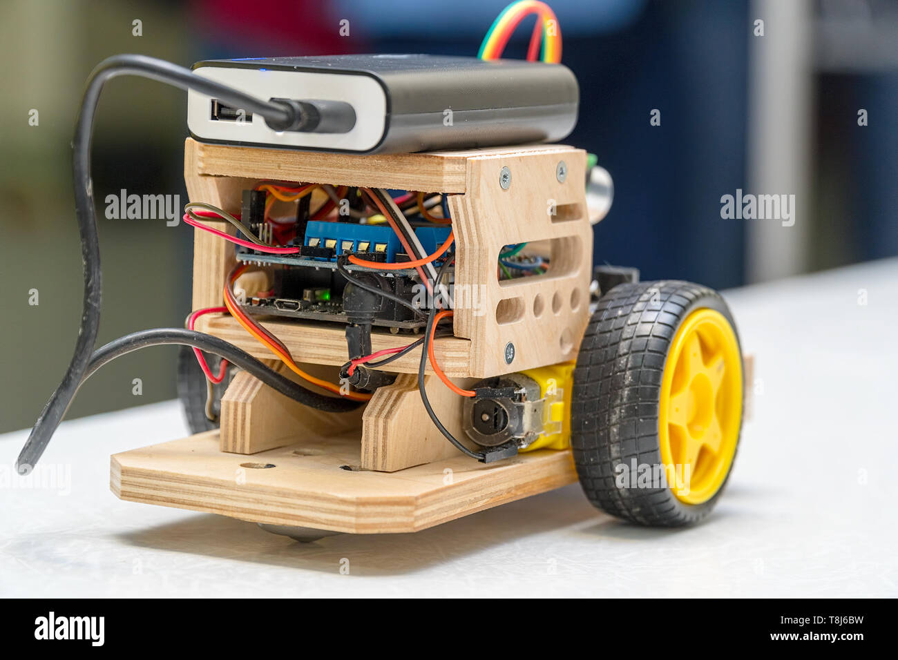 Designs the handmade model of the machine or car. Modeling Stock Photo ...