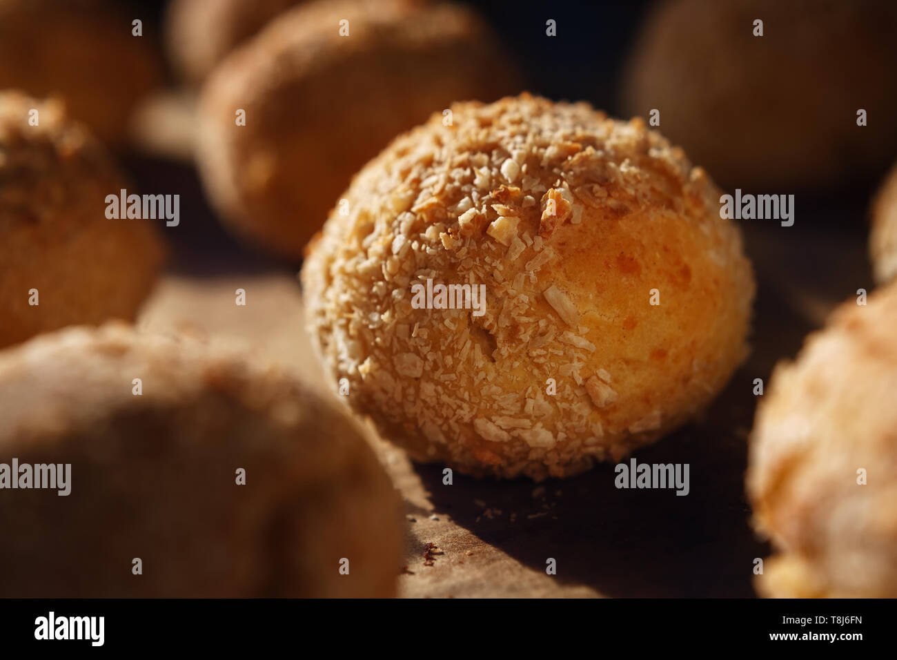 Fresh delicious bun without yeast from cottage cheese dough. Bread for ...