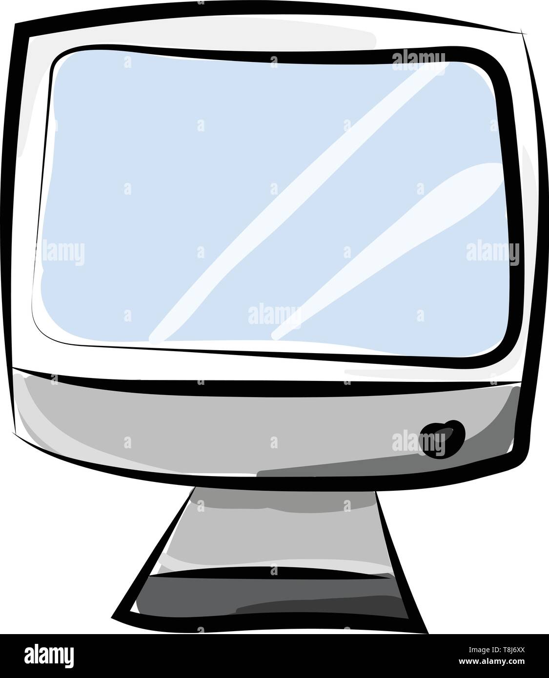 Painting of an output device that displays information in the pictorial ...