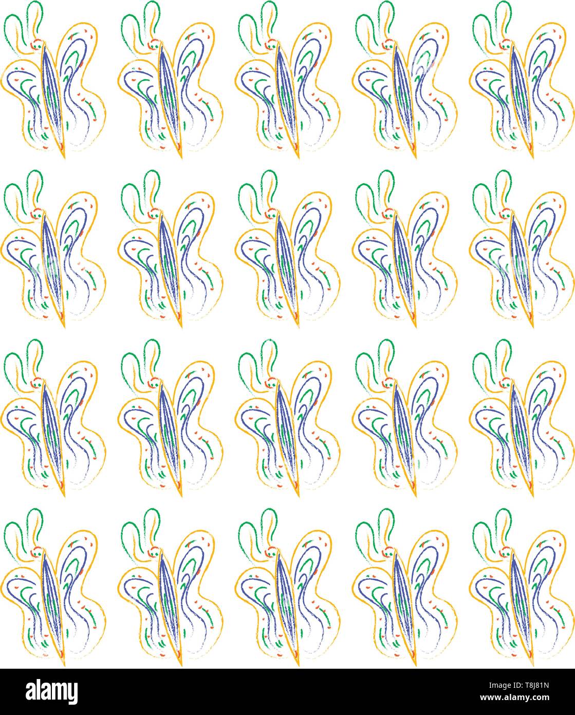 White butterflies on watercolor Stock Vector Images - Alamy