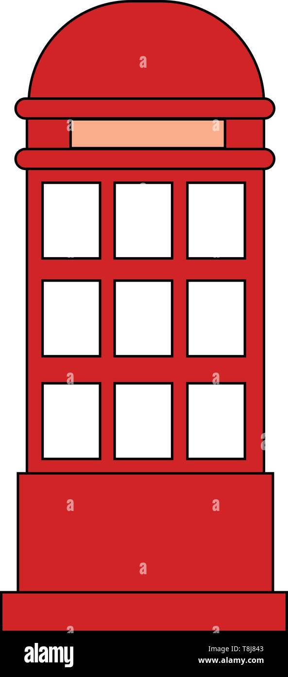 Enclosed telephone booth Stock Vector Images - Alamy