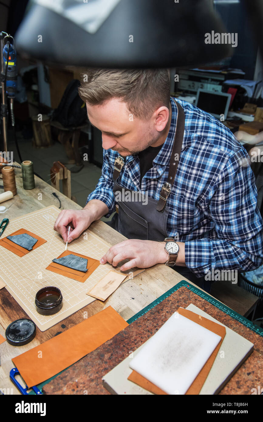 Leather maker tools hi-res stock photography and images - Alamy