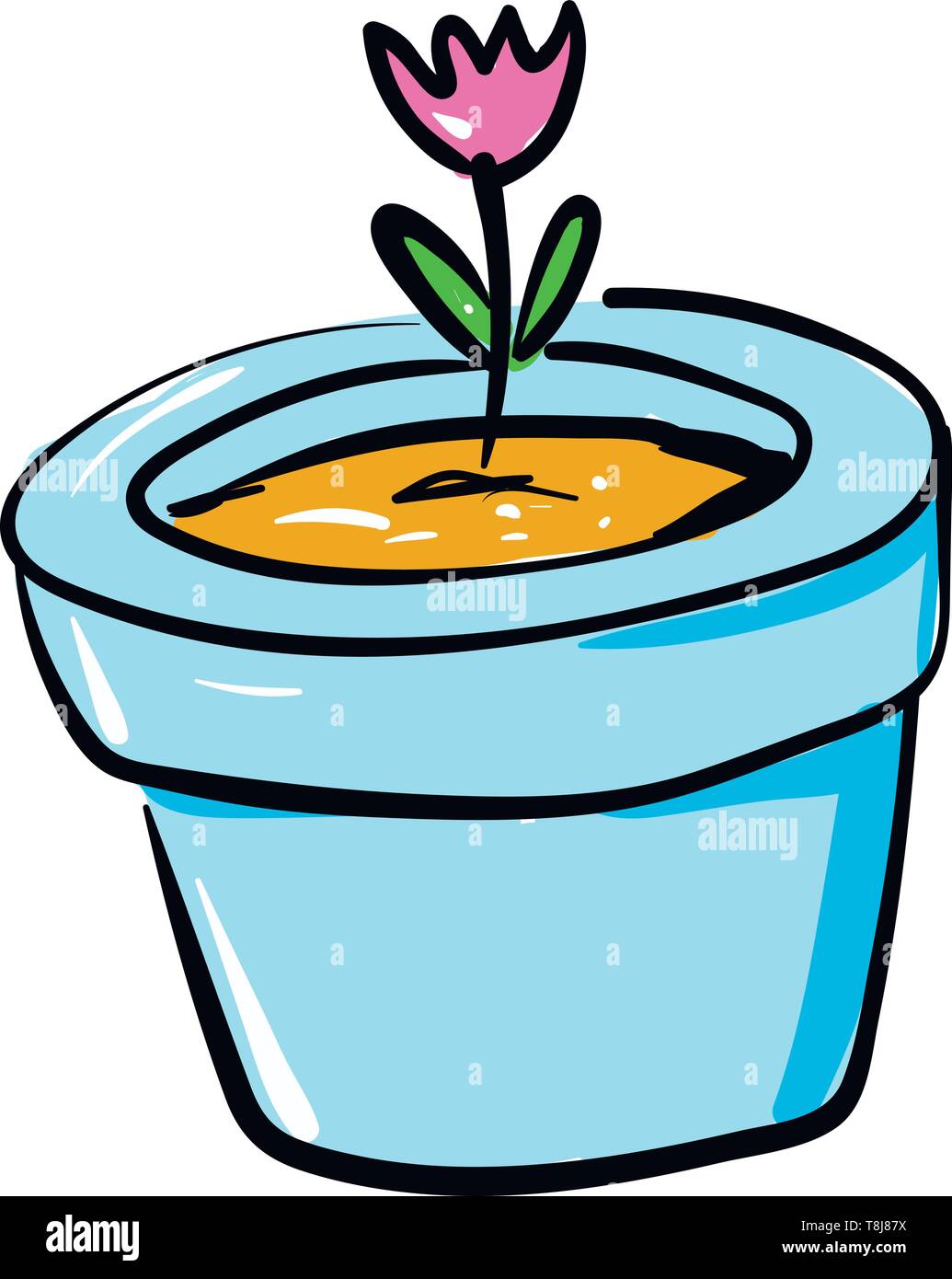 Pink leaves on tropical Stock Vector Images - Alamy