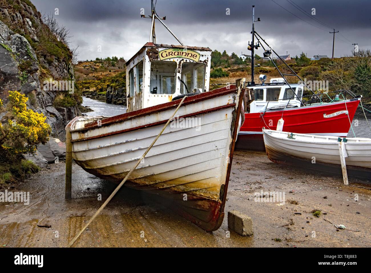 Ireland, County Donegal, Bunbeg harbour Stock Photo - Alamy