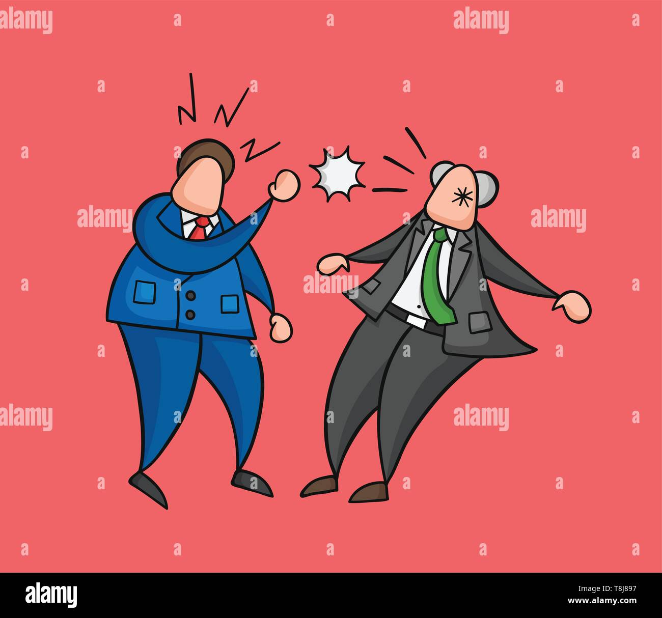 Face the enemy Stock Vector Images - Alamy