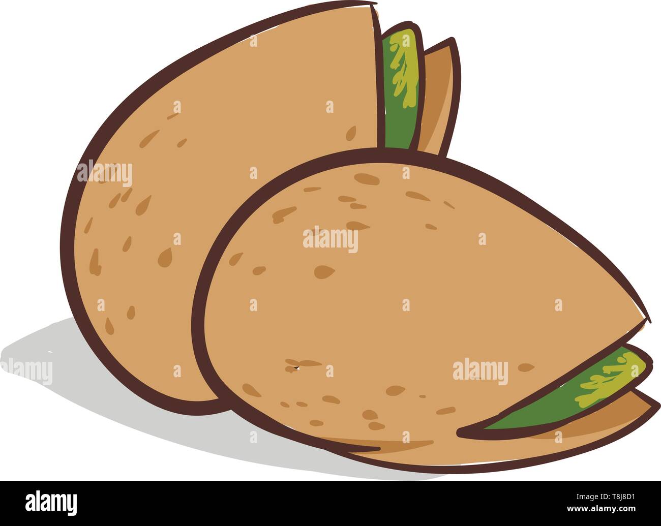 Object isolated green brown Stock Vector Images - Alamy