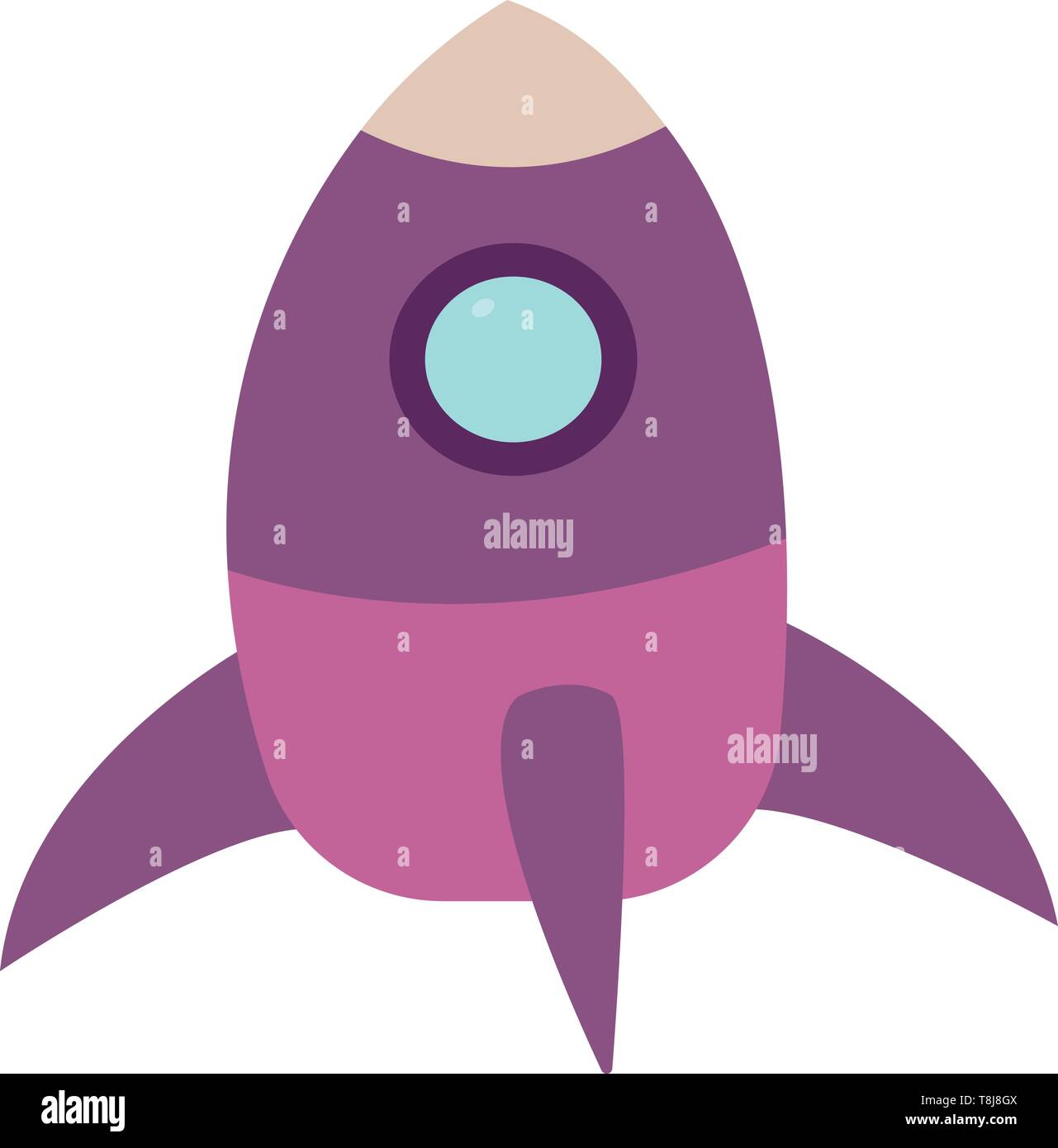 A purple-colored cylindrical projectile propelled to a great distance ...