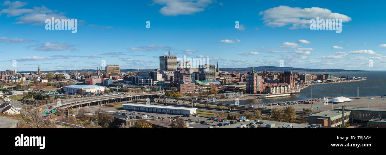 Canada, New Brunswick, Saint John, skyline from Fort Howe Stock Photo ...