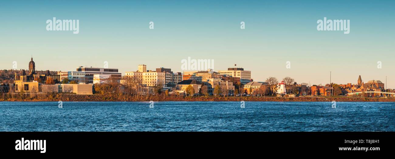 Canada, New Brunswick, Central New Brunswick, Fredericton, city skyline ...