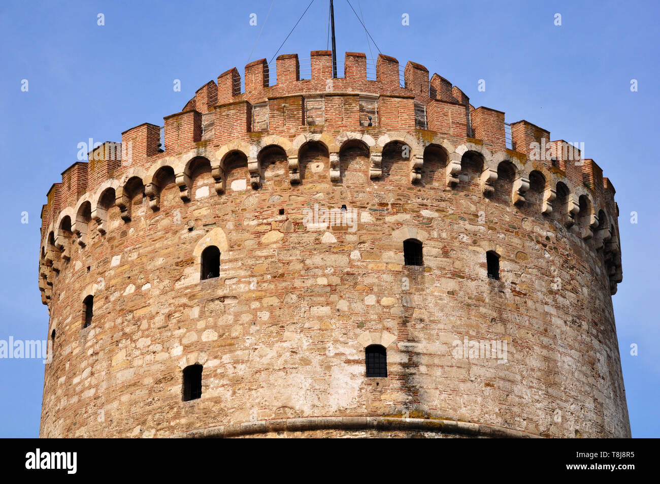 White tower famous fort landmark in thessaloniki hi-res stock ...
