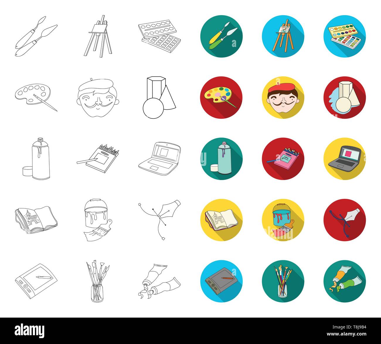 accessory,art,artist,box,bucket,collection,colored,design,drawing ...