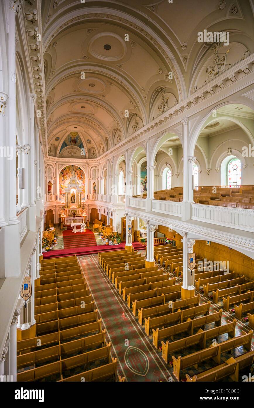 Canada, Nova Scotia, Cabot Trail, Cheticamp, Eglise St. Pierre church ...