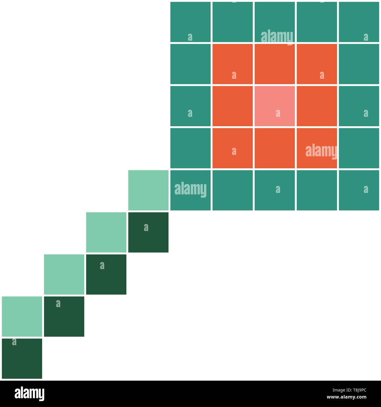 Pixel flower colourful cube Stock Vector Image & Art - Alamy
